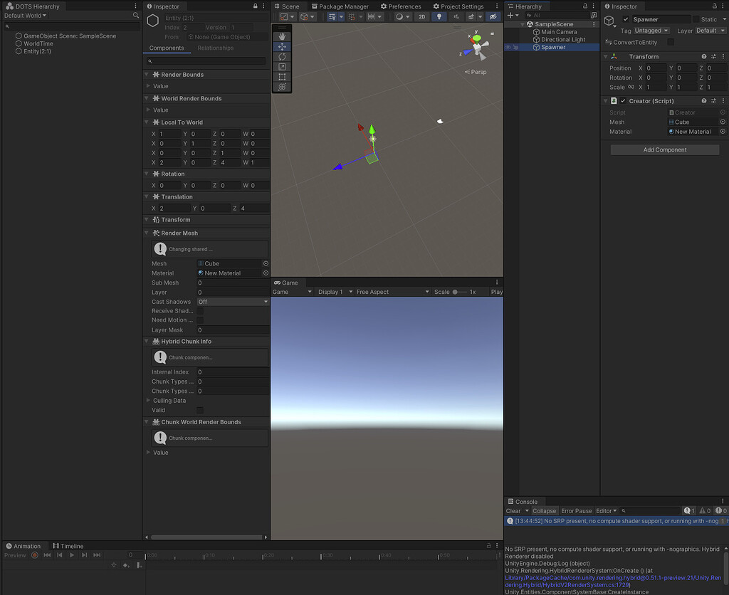 ECS (DOTS) Created mesh not visible - Unity Engine - Unity Discussions