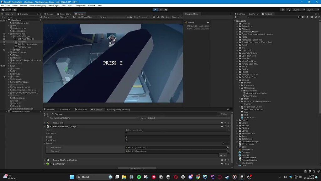 Problem with elevator - Unity Engine - Unity Discussions