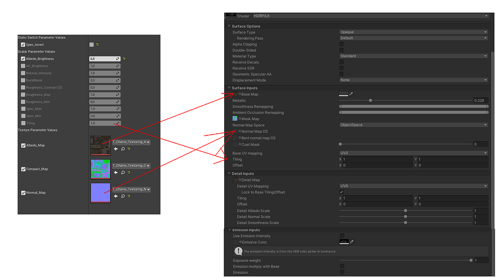 Unreal Material In Hdrp Lit Unity Translation Unity Engine Unity Discussions