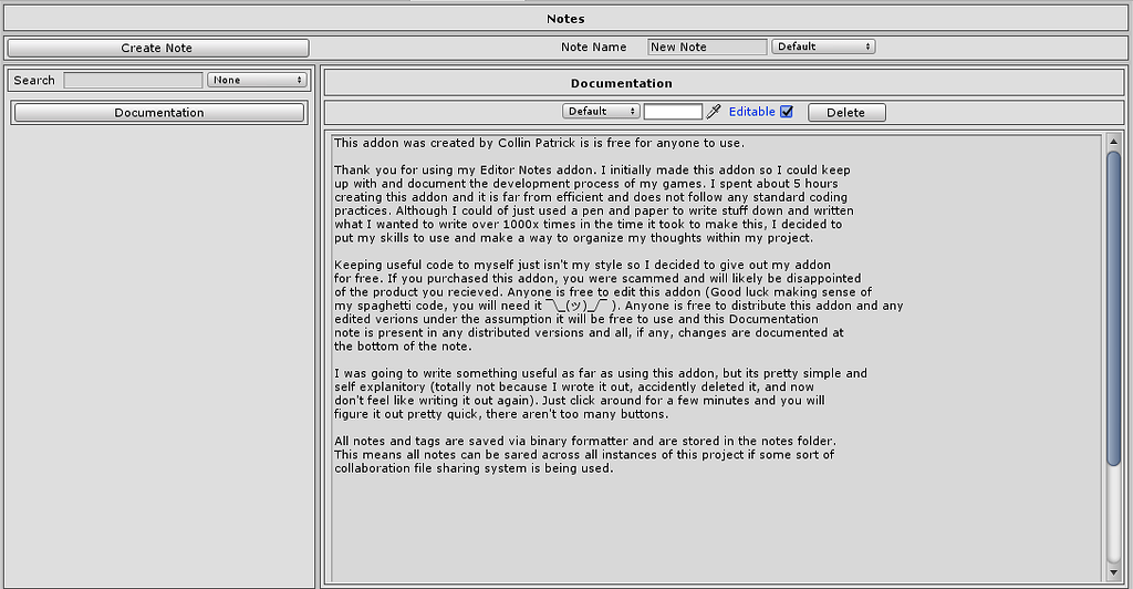 Resource Free Editor Notes Addon Unity Engine Unity Discussions