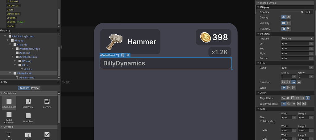 [solved] Visualelement Not Shrinking To Size Of Label Within Unity Engine Unity Discussions