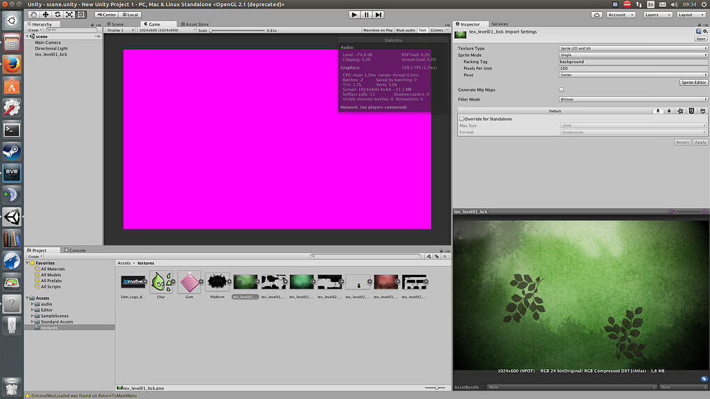 2D Sprite render Ubuntu 14.04 (sprite change color to pink) - Unity Engine - Unity Discussions