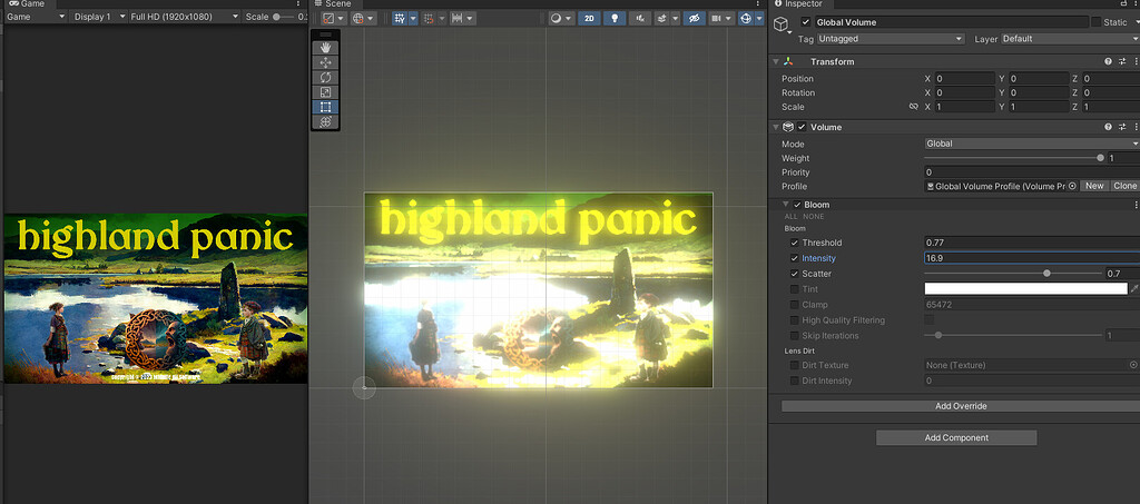 Post-processing effects not visible in game view (visible in scene view) - Unity Engine - Unity ...