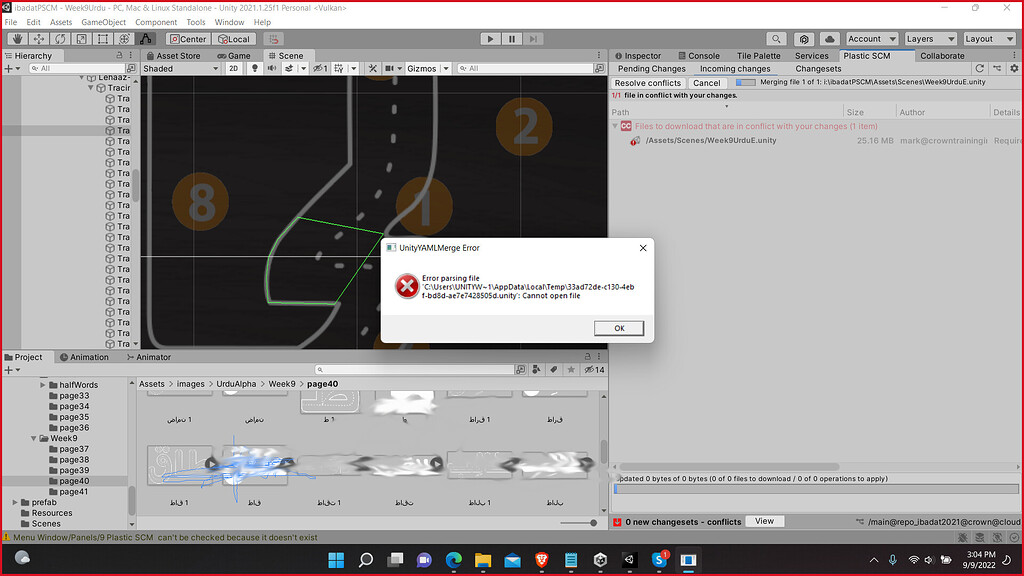 found Parsing error while updating workspace - Unity Services - Unity Discussions