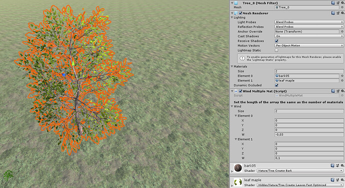 How to add wind to custom trees/grass in unity using tree creator shaders ! - Unity Engine ...