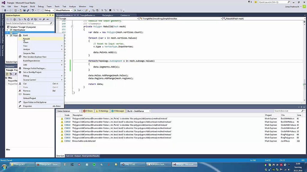 Using Triangle.NET with Unity 5 - Triangulation of meshes made easy ...
