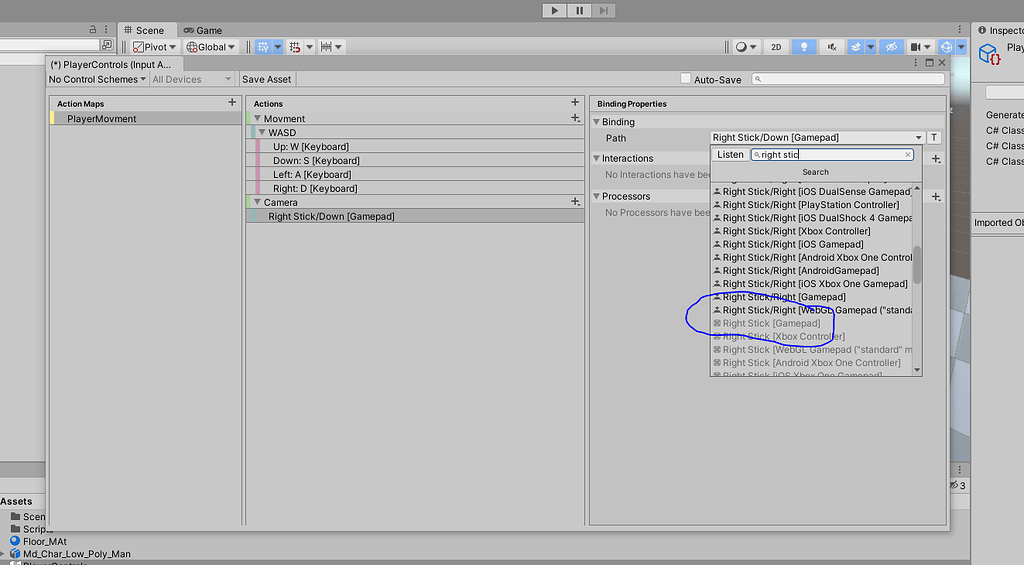 Why Right Stick Gamepad Is Disabled Unity 202230f1 Unity Engine Unity Discussions
