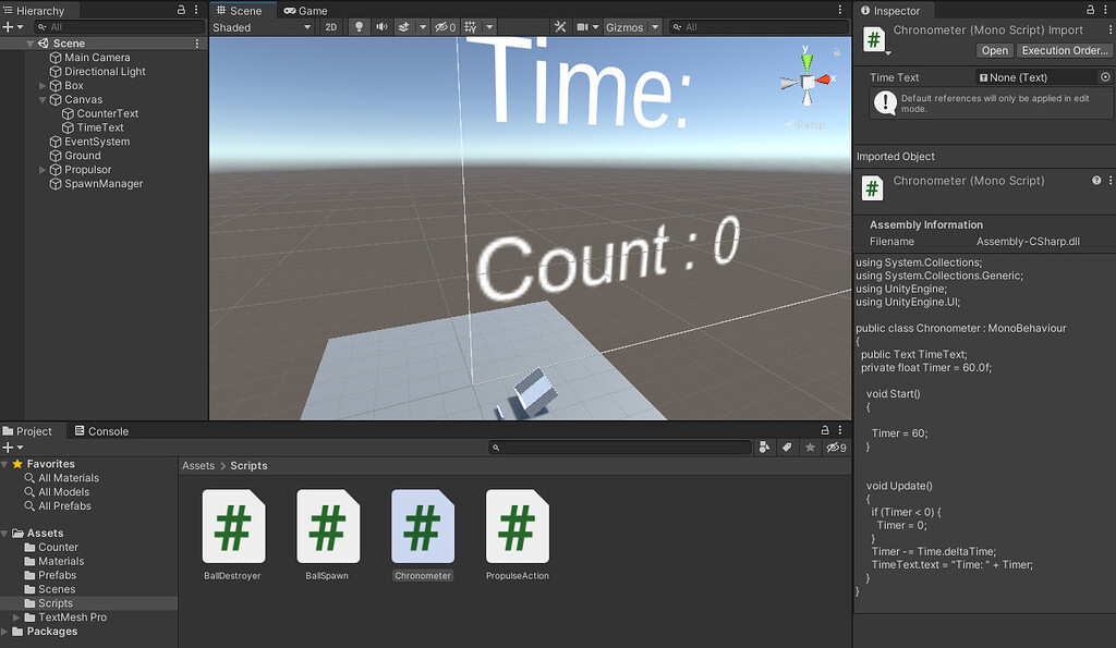 Which gameObject should I attach my Chronometer script to ? - Unity Engine - Unity Discussions