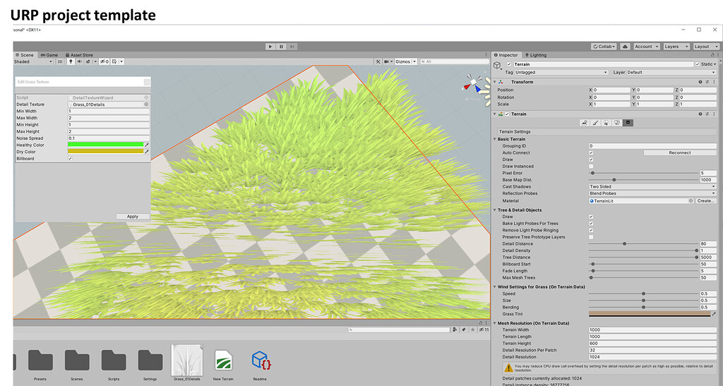 Terrain Detail Billboard option not working in URP? - Unity Engine - Unity Discussions