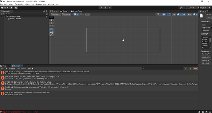 Unable to build game for Android - Unity Engine - Unity Discussions Unable to build game for Android - Unity Engine - Unity Discussions