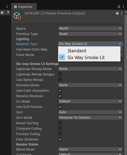 My VFX output has no option for translucant Material - Unity Engine ...