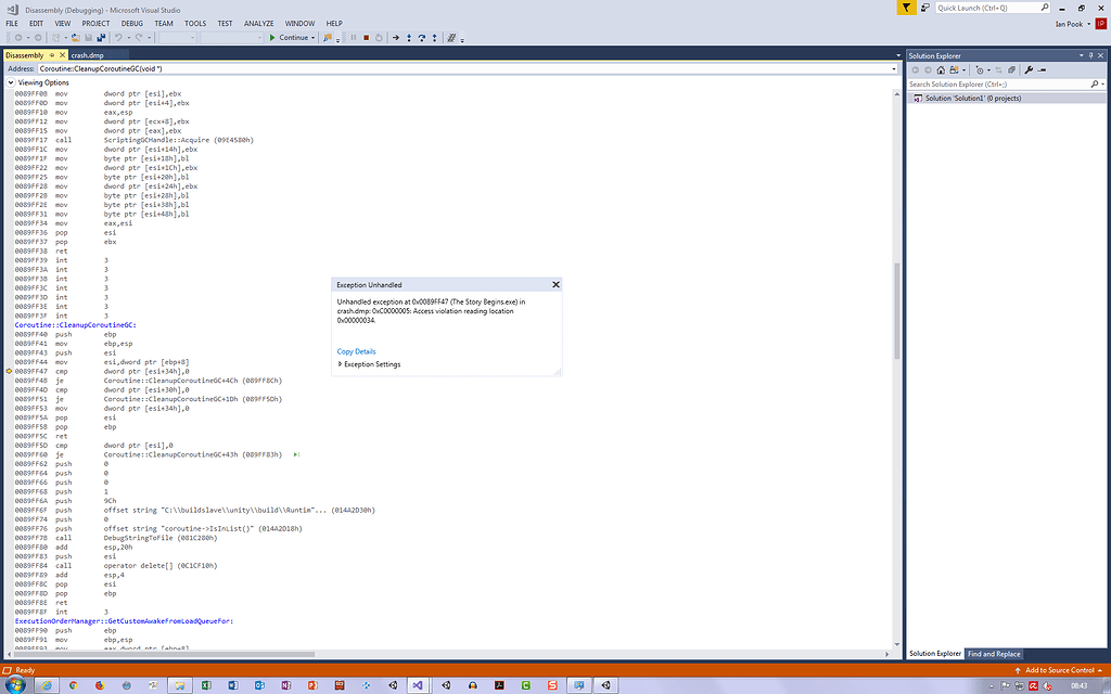 Unity 5.6.6f2 - Standalone Build Crashes randomly in Coroutine Garbage ... Unity 5.6.6f2 - Standalone Build Crashes randomly in Coroutine Garbage ...