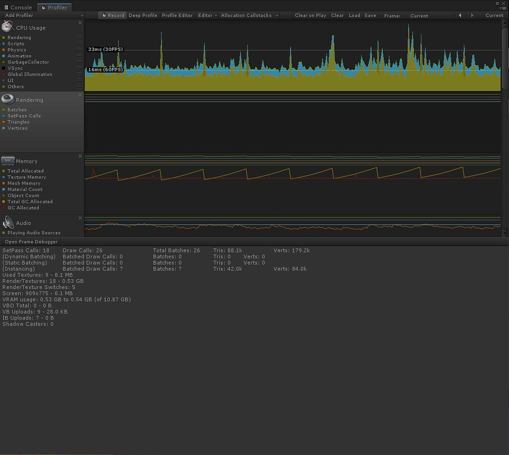 Help understanding the Profiler --> Rendering - Unity Engine - Unity Discussions