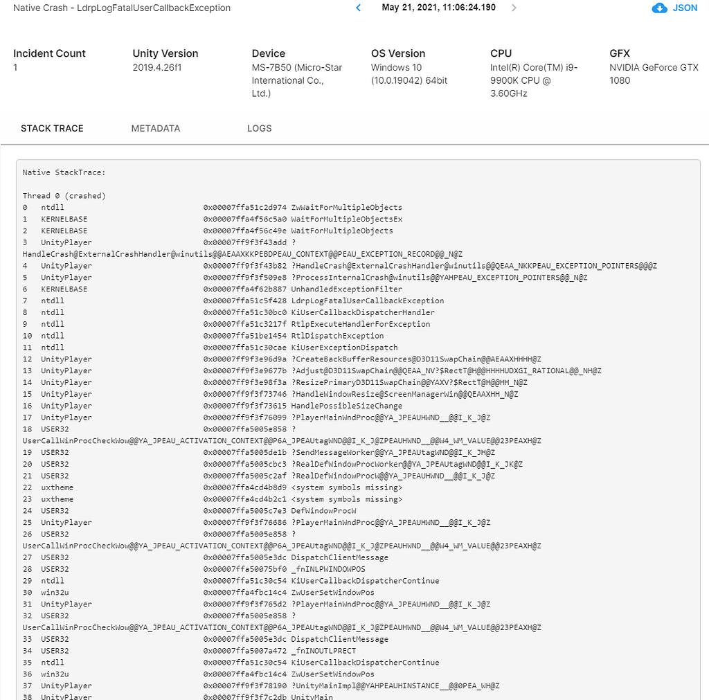 Windows build immediately crashes after driver update - Unity Engine ...