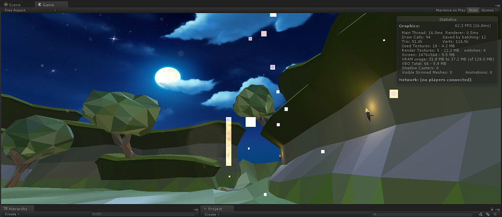 Particle system / dust motes become opaque near point lights? - Unity ...