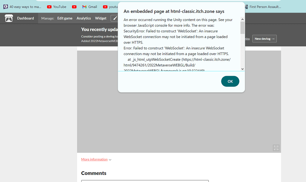 Webgl Connection is Insecure - Unity Engine - Unity Discussions Webgl Connection is Insecure - Unity Engine - Unity Discussions