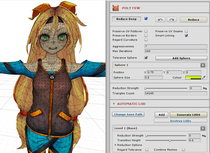 Poly Few | Mesh Simplifier and Automatic LOD Generator - Community Showcases - Unity Discussions