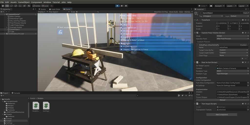 ImGui package renders at weird transparency with HDRP - Unity Engine - Unity Discussions