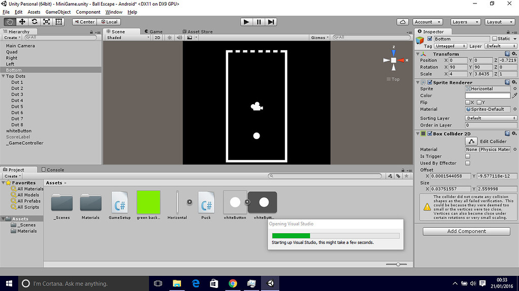 Collider 2d Sprite Failed Unity Engine Unity Discussions