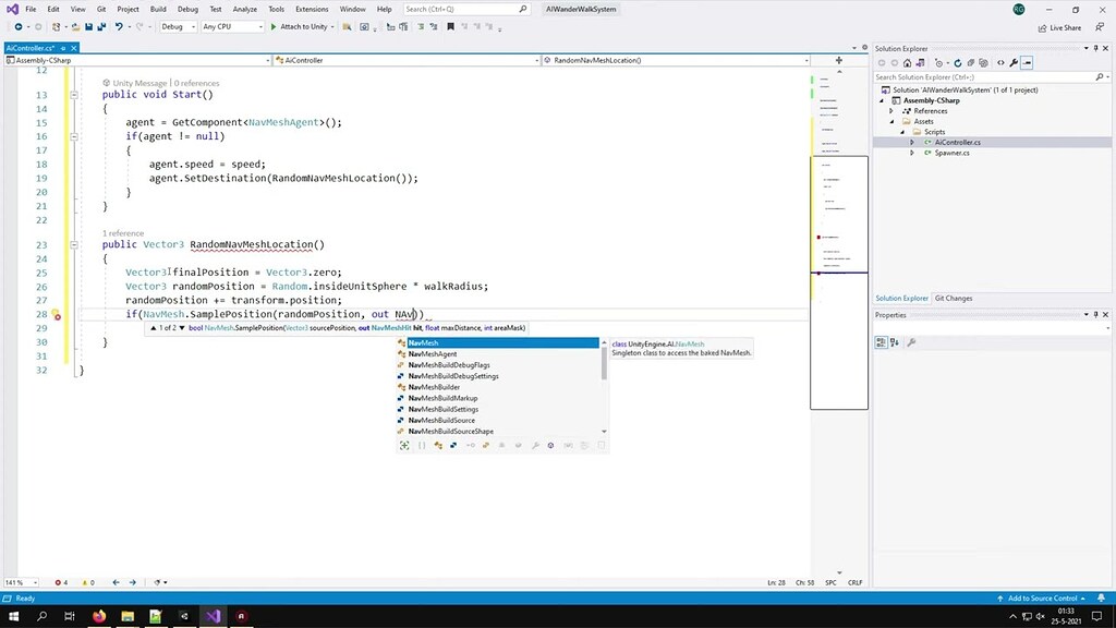 Wandering and scout script using NavMeshAgent - Unity Engine - Unity Discussions