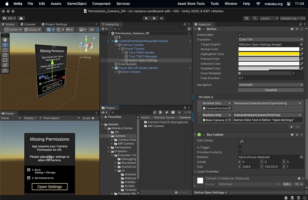 Can't click button on worldspace UI - Unity Engine - Unity Discussions
