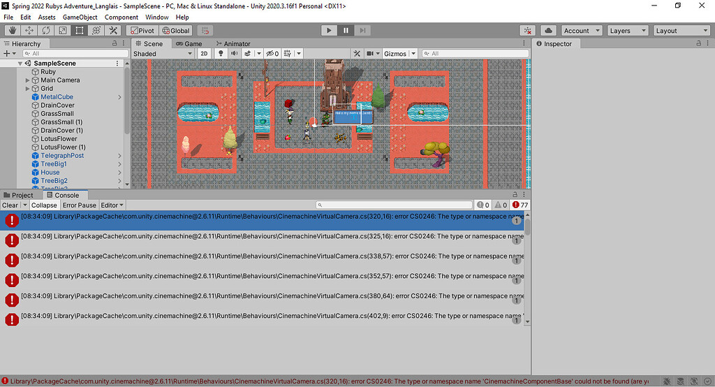 Cinemachine 2.6.11 errors - Unity Engine - Unity Discussions