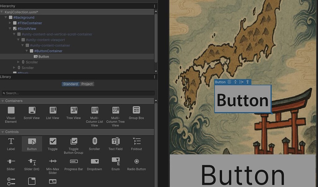 Can't see the text on a button or a label when put inside a Scroll View - Unity Engine - Unity ...