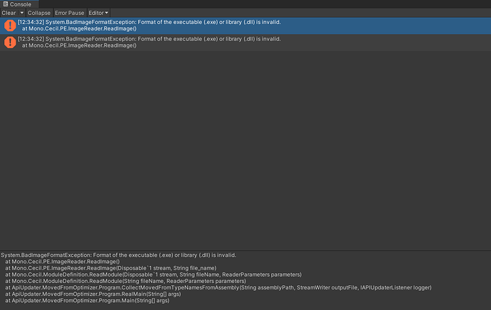 Can't compile: BadImageFormatException - Unity Engine - Unity Discussions