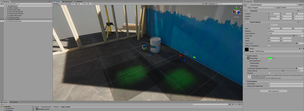 [Resolved] Decal Projector duplicates decal when parameters tweaked ...