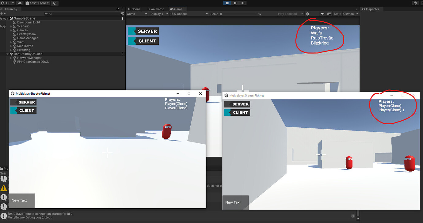 How to list the name of connected clients with Fishnet? - Unity Engine ...