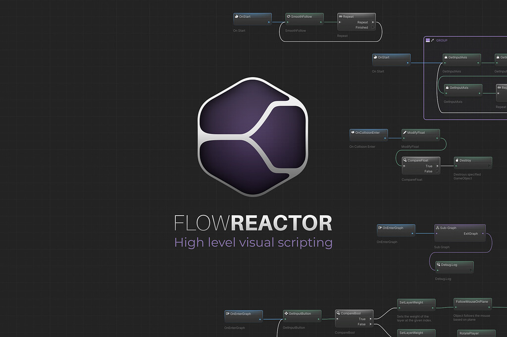 [RELEASED] FlowReactor - High level visual scripting - Community Showcases - Unity Discussions