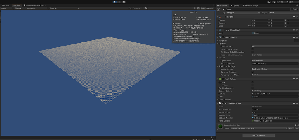 Why Does Overlapping Instanced Geometry Cause A Huge Cpu Usage Spike Urp Unity Engine