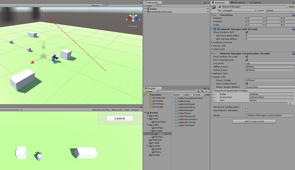 Strange camera behavior when using Network Lobby (Asset Store) - Unity Engine - Unity Discussions