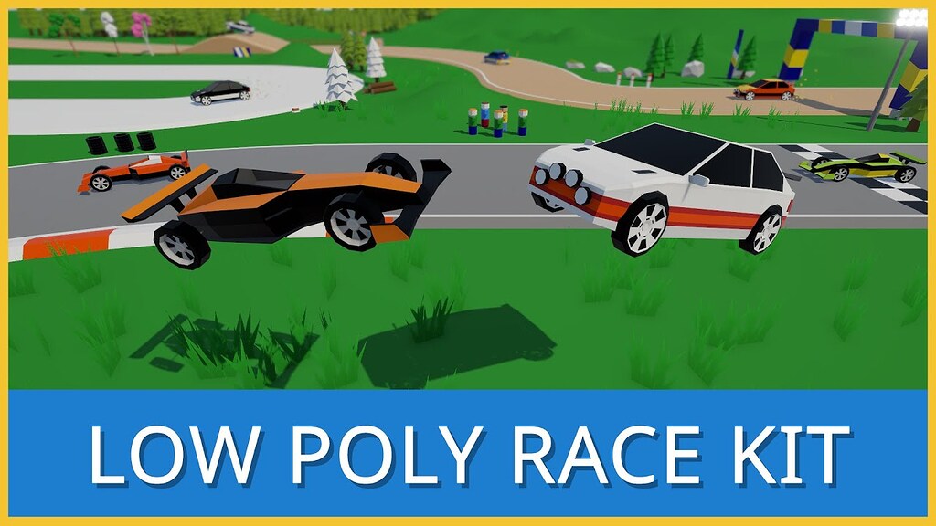[RELEASED] 🏁 Low Poly Race Kit – Modular Tracks, Stylized Props & More ...