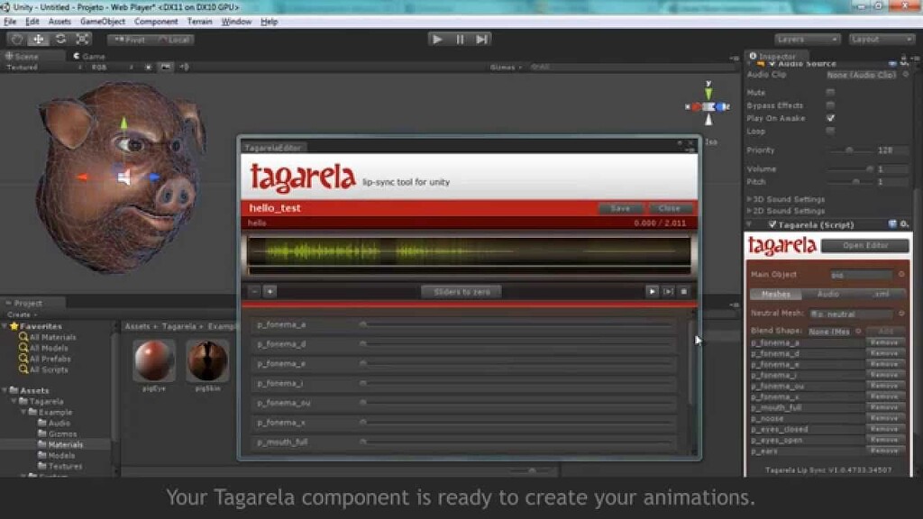 Tagarela Lip Sync System for Unity 4 [FREE] [RELEASED] - Community Showcases - Unity Discussions