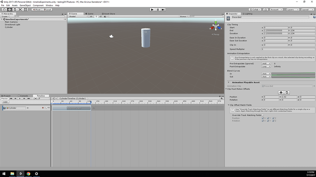 Looping Recorded Animations Indefinitely In The New Timeline Unity Engine Unity Discussions