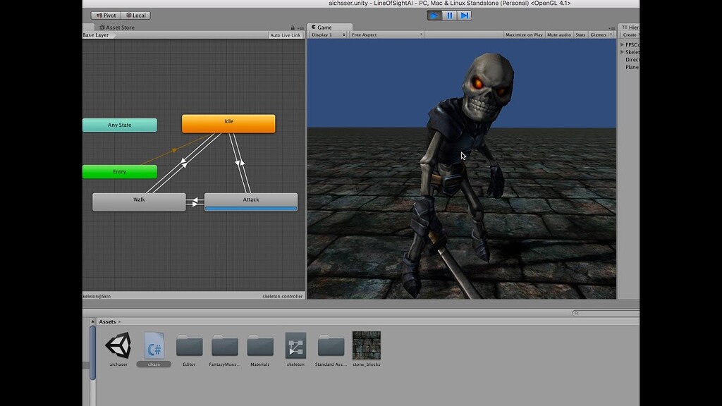 AI NPC switch randomly between Idle and Patrolling state when Player is not in range - Unity ...