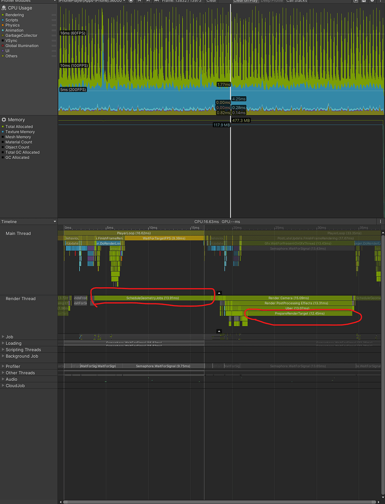 Understanding "ScheduleGeometryJobs" and "PrepareRenderTarget" in profiler - Unity Engine ...