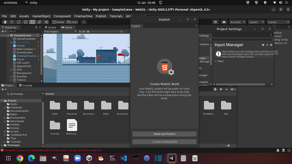 WebGL build doesn't work on Unity 2020.37f on Ubuntu Linux - Unity Engine - Unity Discussions
