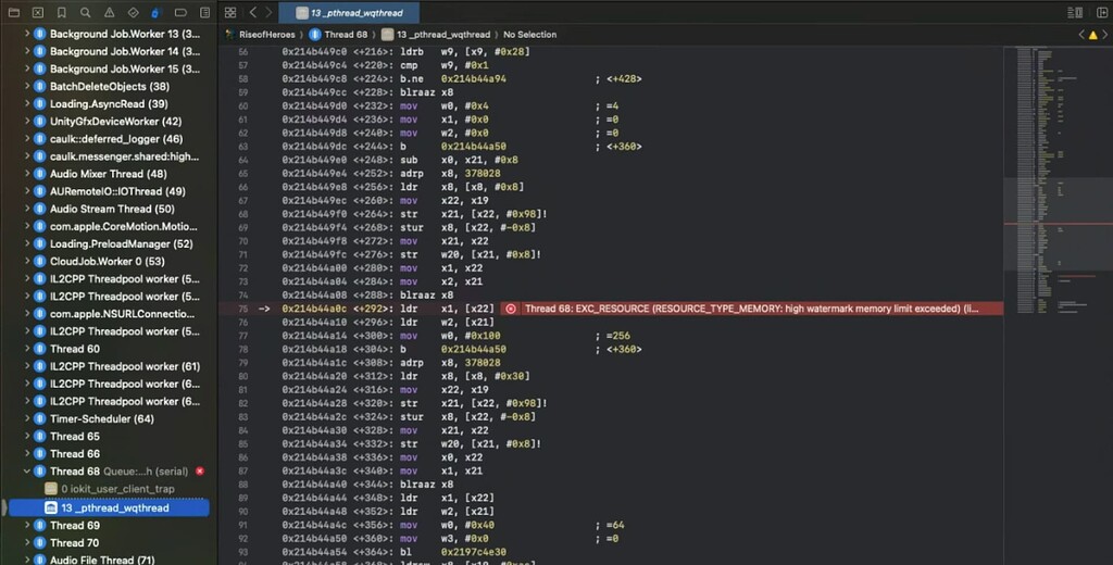 Memory Crash on iOS despite low Resident Memory usage, high Untracked Memory - Unity Engine ...