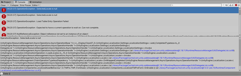 OperationException : SelectedLocale is null - Unity Engine - Unity Discussions