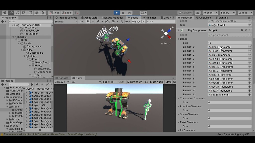 Rig moves, geometry stays static in MyFirstAnimation sample with custom Model - Unity Engine ...