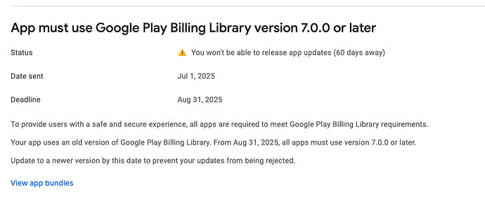 [URGENT] Unity IAP does not support Google Play Billing Library v7 ...