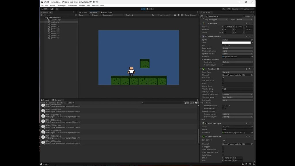 (2D) why does my character cannot jump properly? - Unity Engine - Unity Discussions