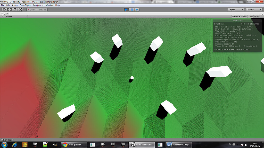 Procedurally generated, vertex colored mesh self-shadowing problem - Unity Engine - Unity ...