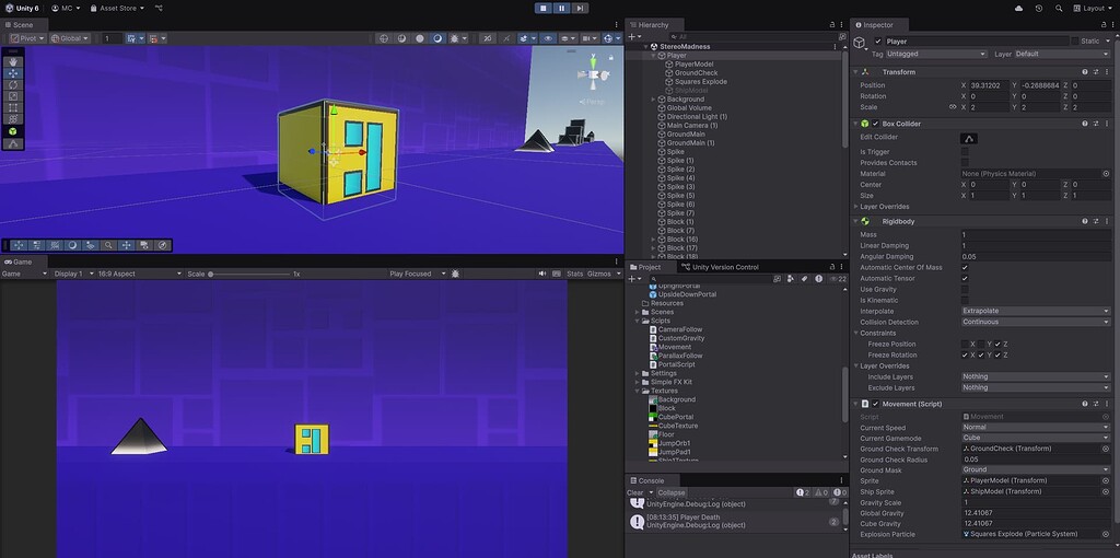 Player with Rigidbody clips through ground and bounces back up - Unity ...