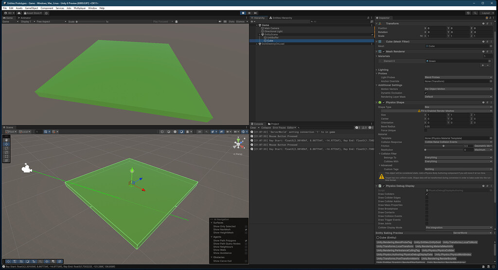 PhysicsWorldSingleton CastRay not hitting collider - Unity Engine - Unity Discussions