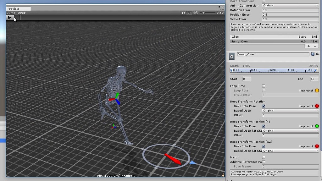 Original Root Position when "Center of Mass" baked is selected - Unity Engine - Unity Discussions