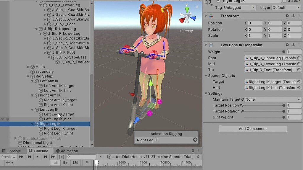 Two bone IK works on arms, not on legs - Unity Engine - Unity Discussions