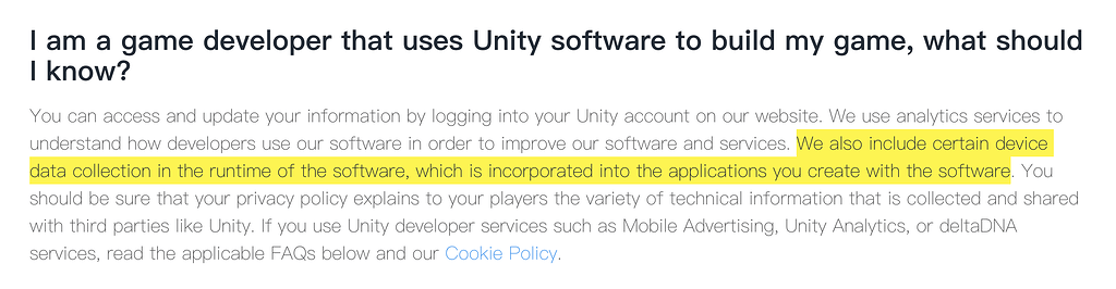 Option to disable or delay device info collection? - Unity Engine - Unity Discussions